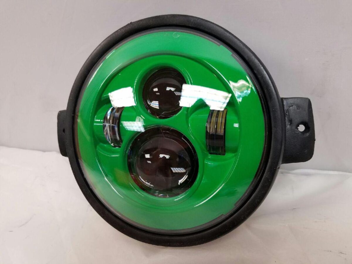 7″ Kawasaki Voyager & Vaquero DAYMAKER Replacement Headlight Green LED ...